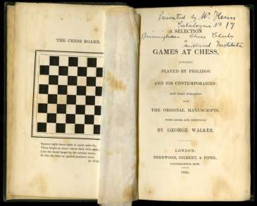 A Selection of Games at Chess, actually played by Philidor and his con ...